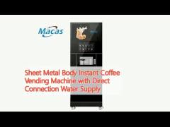Instant koffieverkoopmachine met een rechtstreekse watertoevoer