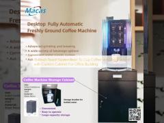 Máquina de Venda Automática de Café Grão a Chávena com Ecrã Tátil de 15,6 polegadas e Armário Personalizado para Edifícios de Escritórios