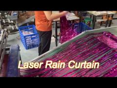 PET laser regen zijde wand gemonteerd Diy rand achtergrond waterdicht vakantie perfect voor festival decoraties