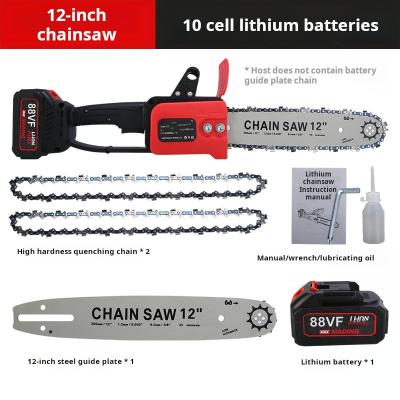 China Brushless 12 Inch Electric Chain Saw Rechargeable Power Tool Logging Pruning Saw for sale