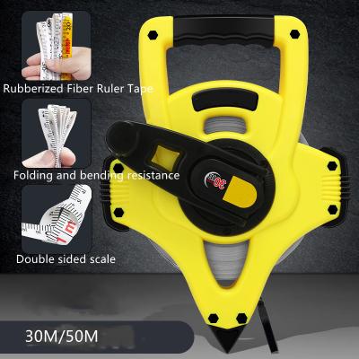 China 13mm Metric Steel Tape Measure 30M Nylon Coated Engineers Scale Tape Washable for sale