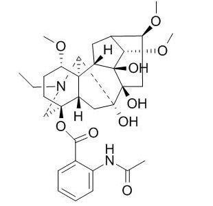 China Ranaconitine 98% HPLC White powder, CAS No.: 1360-76-5, 7-Hydroxylappaconitine, Manufacturer, Shaanxi Yongyuan Bio-Tech for sale
