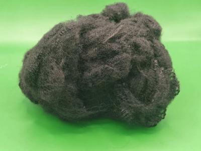 China Non Siliconized Black Polyester Fiber for Geotextile and Shoe Interlining for sale