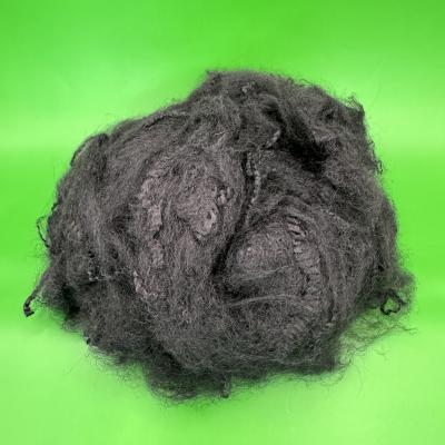 China 6D 76mm Virgin Polypropylene (PP) Staple Fiber Solid Black for Spinning, Nonwoven and Filling Cut Length Customization for sale
