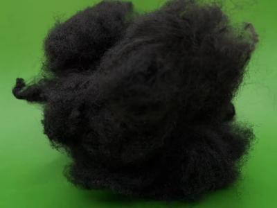 China 11d*65mm Black Polyester Staple Fiber for Automotive Interior Sound Insulation for sale