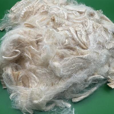 China 1.5D 25mm Soybean Staple Fiber Light Yellow Tone Raw Material for Spinning Yarn Blending Textile Custom Specification for sale