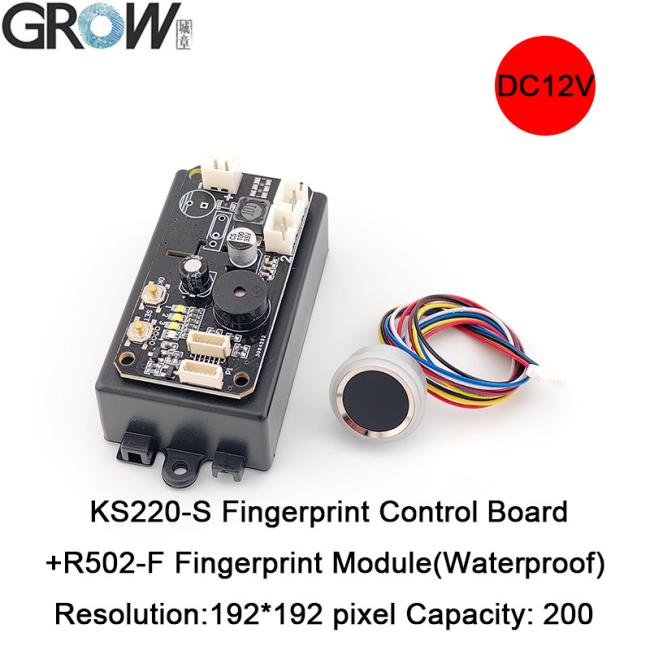 Ks220-S+R502-F DC12V Fingerprint Control Board 2 Relays Admin/User Funtion Self-Locking/Jog/Ignition Mode