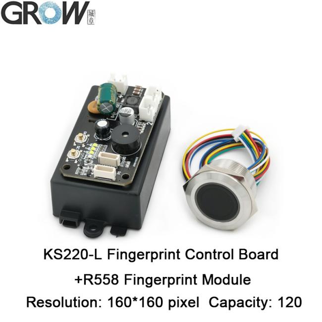 Ks220-L+R558 DC30-75V Fingerprint Control Board 2 Relays Admin/User Funtion Self-Locking/Jog/Ignition Mode