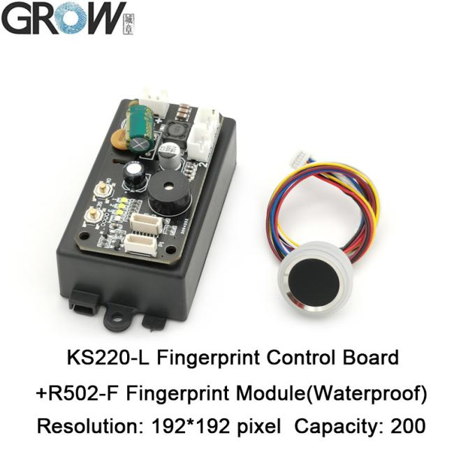 Ks220-L+R502-F DC30-75V Fingerprint Control Board 2 Relays Admin/User Funtion Self-Locking/Jog/Ignition Mode
