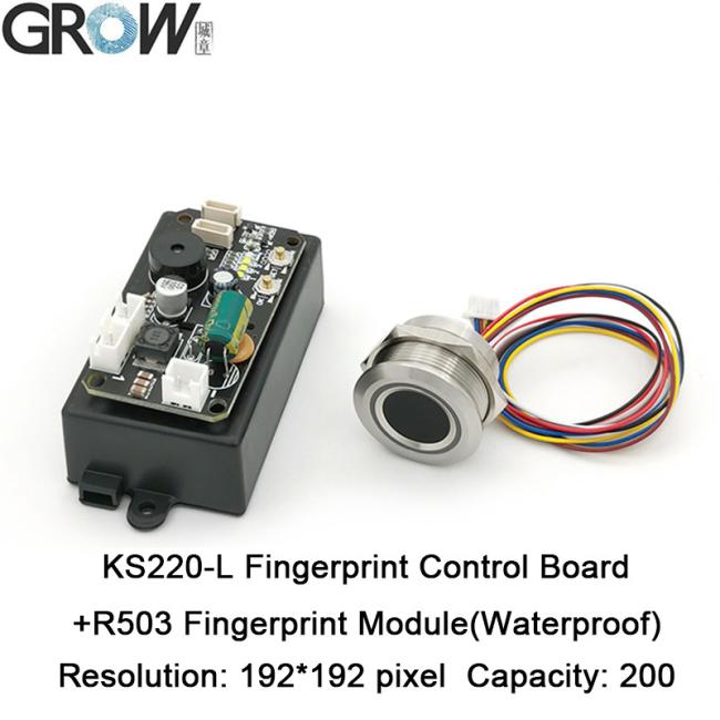 Ks220-L+R503 DC30-75V Fingerprint Control Board 2 Relays Admin/User Funtion Self-Locking/Jog/Ignition Mode