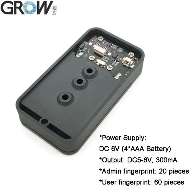Grow K236-a+R502-F DC6V 4*AAA Fingerprint Control Board with Battery Case