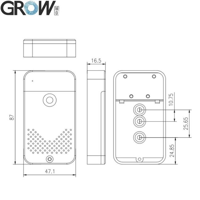 Grow K236-a+R502-F DC6V 4*AAA Fingerprint Control Board with Battery Case