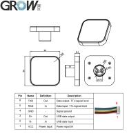 China GROW GM811 Series DC5V USB / UART Interface Qr Code Scanner Bar Code Reader Support Windows Arduino PDF417 Scanner Module for sale