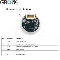 China GROW GM861S-LED White Fill Lighting DC3.3V Barcode Module USB/UART Interface Qr Code Bar Code Scanner Reader For Arduino Windows for sale