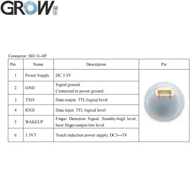 China GROW R502-F Pro 1500 Capacity Fingerprint Module RGB LED DC3.3V Scanner Reader For Access Control Arduino Windows Free SDK Files for sale