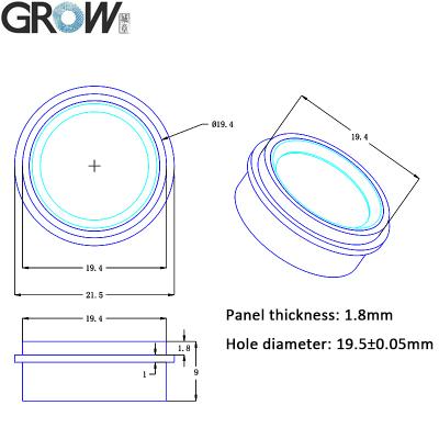 China GROW R502-F Pro 1500 Capacity Fingerprint Module RGB LED DC3.3V Scanner Reader For Access Control Arduino Windows Free SDK Files for sale