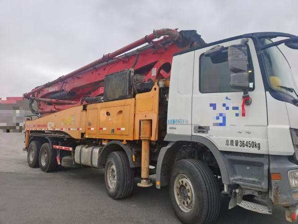 Quality USED SANY 49m Pump Truck In Mercedes Benz Chassis Concrete Pump Truck Constructi for sale