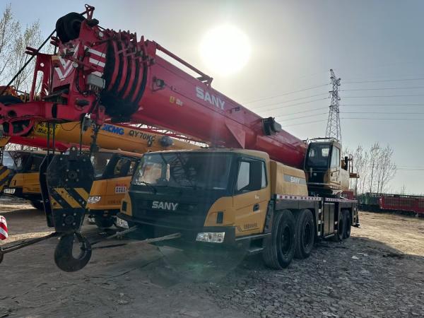 Quality USED SANY 2019 80 ton Mobile Crane STC800T6 Lifting Equipment Machinery China Export for sale