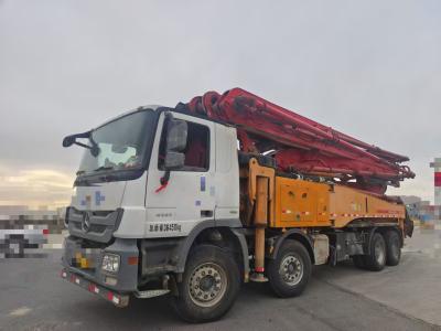 중국 사니 49미터 49M 콘크리트 펌프 트럭 메르세데스 벤츠 차시 사용 된 펌프 트럭 2016 판매용