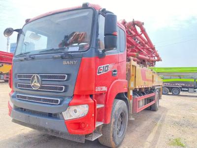 중국 사니 37미터 37M 콘크리트 펌프 트럭 사니 차시 사용 된 펌프 트럭 2021 판매용