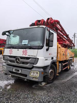 China USED SANY 48m pump truck Concrete Pump 2014 Boom Pump Benz chassis for sale
