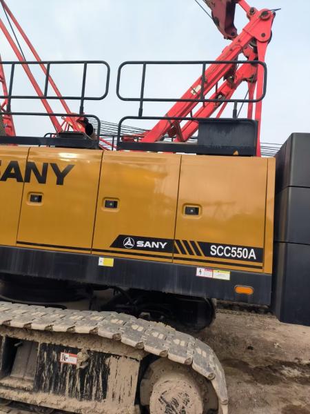 Quality 2018 SANY 55 Ton USED Crawler Crane Machine SCC550A Lifting Equipment for sale