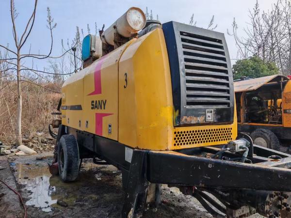 Quality 2019 Sany 120-20 Trailer Mounted Concrete Pump Used Concrete Machinery for sale