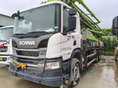 China Camión de bombeo de hormigón Usado 2022 Zoomlion 52m 52 metros bomba con camión Scania en venta
