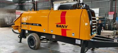 China 2015 gerenoveerde trailer gemonteerde betonnen pomp Sany 8018 stationary trailer pomp Te koop