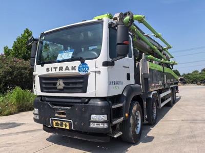 중국 사용 된 Zoomlion 56m 콘크리트 펌프 트럭 2021 모델 180 m3/h 출력 판매용