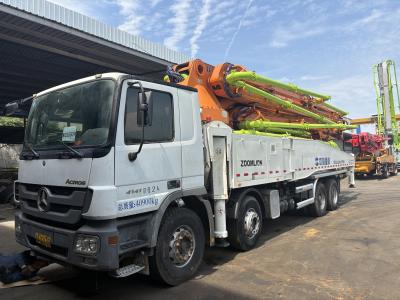 China Used 2016 Zoomlion 52m Concrete Pump Truck with Benz Chassis Featuring High-pressure Pumping and Intelligent Control for sale