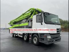 Hot Sale Used Concrete Pump Truck 2018 Zoomlion 56M For Sale
