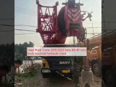 Used Truck Crane 2019-2023 Sany 80t 80 tons truck mounted hydraulic crane