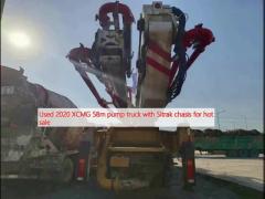 Used 2020 XCMG 58m pump truck with Sitrak chasis for hot sale