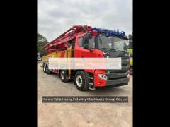 original sany truck mounted concrete boom pump 62m with benz chassis