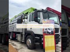 Robust Structure 3 Axles Concrete Boom Pump Truck Zoomlion 50m With Sitrak Chassis