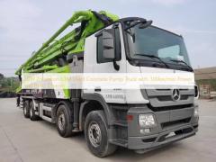 2019 Zoomlion 63M Used Concrete Pump Truck with 300kw/min Power and Benz Chassis