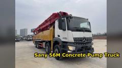 Sany 56M Concrete Pump Truck with Mercedes Benz Truck Chassis 2020 Model Used Pump Truck