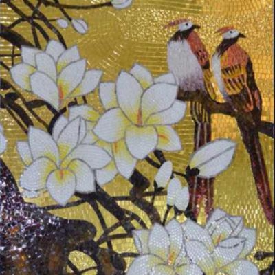 China Hotel Restaurant Office Mosaic Art Tile Corporate Wall Mural Decorative Design for sale