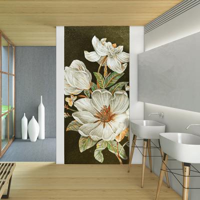 China Art Mural Mosaic decorative glass tile patterns combining floral and animal designs ideal for artistic ceramic mosaic wall decoration for sale