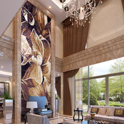 China Texture Color Mural Mosaic Tiles Commercial Wall Installation Interior Design for sale