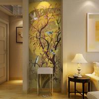 China Custom Glass Mosaic Mural Wall Art with Tree Bird Decorative Pattern 10x10mm for sale