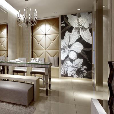 China Decor Hoar Flower Painting Mosaic Wall Art Mural for sale