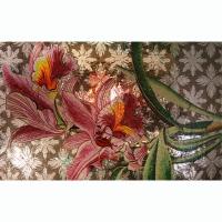China Custom Glass Mosaic Mural Tile Flower Pattern Decorative Wall Art 30x30cm for sale
