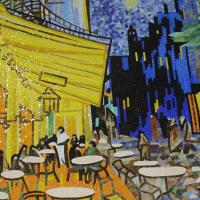 China Custom Abstract Glass Mosaic Mural Tile for Interior Wall Decoration 10x10mm for sale
