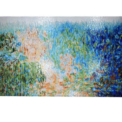 China Living Room Hallway Wall Design Decoration Abstract Art Glass Mosaic Mural Tile for sale