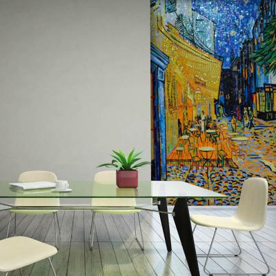 China Cafe Terrace at Night Backsplash Glass Mosaic Tile Murals Tile for Hotel Lobby Decoration for sale