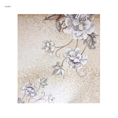 China Fashion Art Flower Pattern Mosaic Tile Wall Interior Decorative Design Display for sale