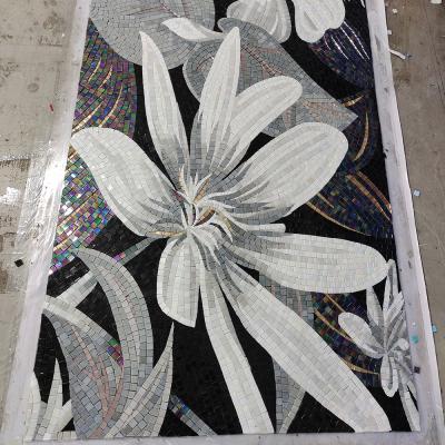 China Customized Decorative Flower Pattern Mosaic Tiles Wall Decoration for sale