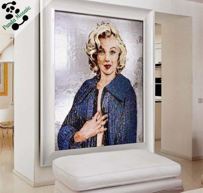 China Handmade Glass Tile Mural Mosaic with Modern Design and Customized Size for Bespoke Wall Art for sale